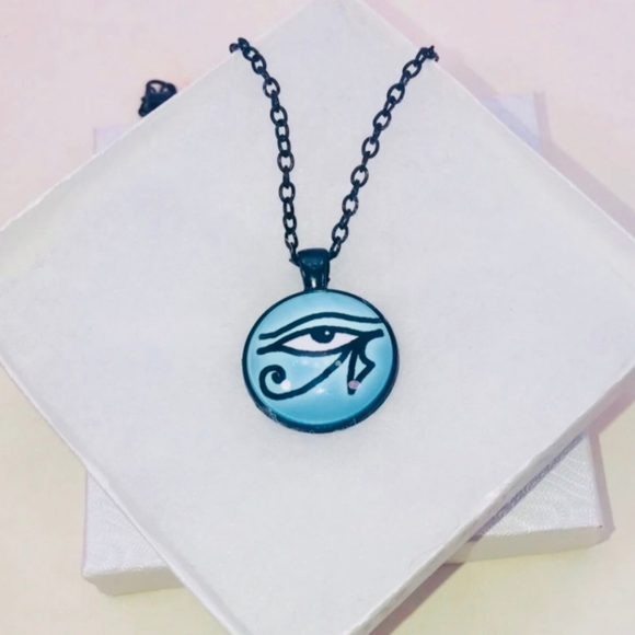 Jewelry | Eye Of Horus Blue Horus Amulet Necklace New | Poshmark
